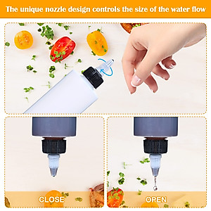 Honeydak 30 Pack 8.5 oz Squeeze Bottles Boston Empty Dispensing Bottles Plastic Lab Dispensing Bottles with Twist Top Cap Funnel for Liquids Inks Oil Sauce Condiments Arts and Crafts