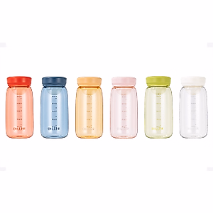 Diller Mini Plastic Water Bottle without Straw, 10 oz Small Plastic Bottle BPA Free & Safe for Girls, Kids, Fast Flow, Durable for Milk Tea (Green)