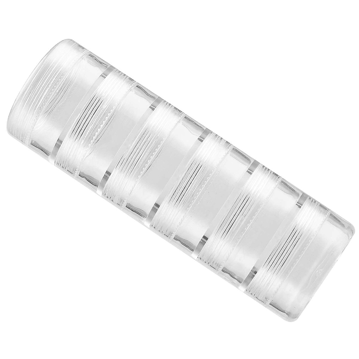 MUKLEI 10 Sets 6 Layer Cylinder Stackable Plastic Bead Containers, 10G/10ML Stackable Round Plastic Containers Makeup Sample Containers for Buttons, Beads, Small Items