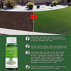 Hippie Green Grass Lawn Spray Seeding, Liquid Seeding Grass Lawn Spray Device Seed Care Watering Set, Seed Spray for Restoring Grass Garden Lawn Dry Spots, Garden Lawn Seed Care Supplies (E)