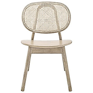 Modway Malina Wood Cane Rattan in Gray, Dining Side Chair