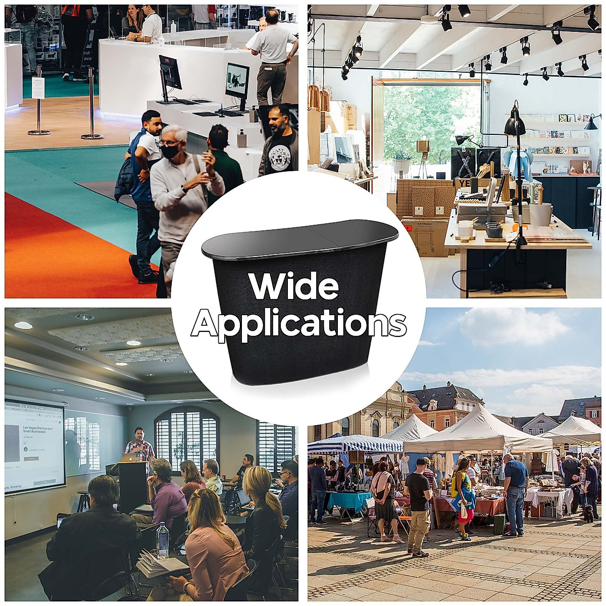 Portable Pop Up Podium Counter Table Stand Promotion Retail Trade Show Display