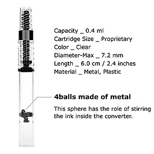 Pilot Fountain Pen Ink Converter (CON-40), Screw Type, 3-Pack, Sticky Notes Value Set