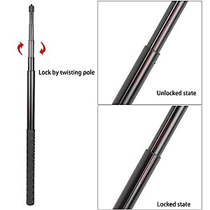 PellKing Long 77inch Invisible Selfie Stick for Insta360 ONE X3, X2, X, Insta360 ONE R, RS, Insta 360 Camera 1/4" Extended Monopod Pole