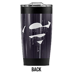 Logovision Superman Dripping Stainless Steel Tumbler 20 oz Coffee Travel Mug/Cup, Vacuum Insulated & Double Wall with Leakproof Sliding Lid | Great for Hot Drinks and Cold Beverages