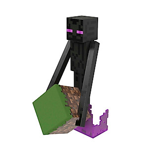 Mattel Minecraft Diamond Level Enderman Action Figure & Die-Cast Accessories, Collectible Toy Inspired by Video Game, 5.5 inch