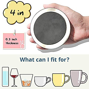 Coasters for Drinks Leather Coasters with Holder for Wooden Table Coaster with Silver Metal Ring for Drinks Absorbent House Warming Presents for Women Funny Farmhouse for Bar Table Set of 6