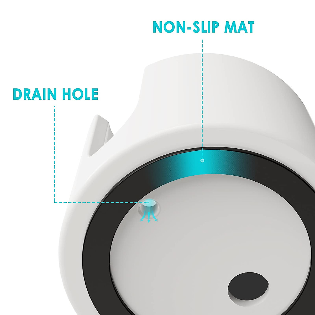 Linkidea Men's Shaving Razor Stand, Ceramic Shaver Holder for Bathroom Shower Countertops, Compatible with Dollar Diamond Grip, Basics 5 Blade MotionSphere, Dorco Pace 6 Pro (White)