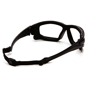 PYRAMEX I-Force Sporty Dual Pane Anti-Fog Goggle, Black Frame/Clear Anti-Fog Lens