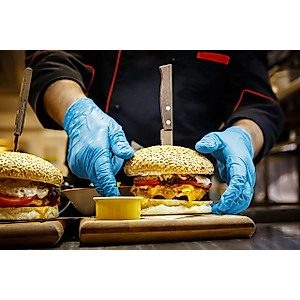 Care Plus Nitrile Examination Medical Gloves, Blue, Medium 100 Count