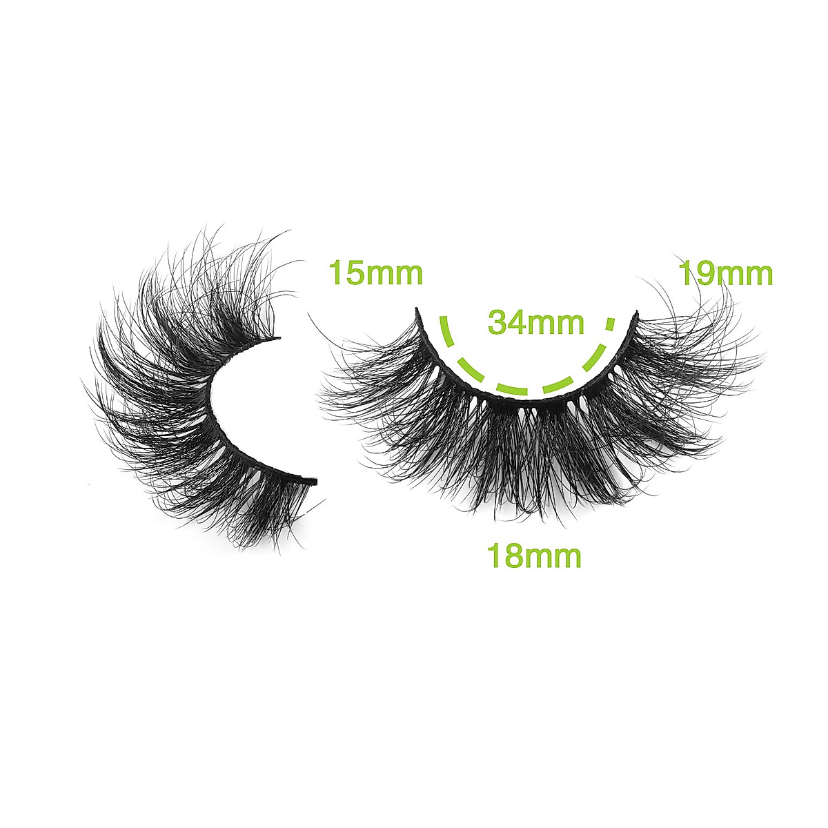 FANXITON Mink Lashes False Eyelashes Dramatic Fluffy Mink Lashes Wispy 19MM Curly Natural Look 3D Fake Eyelashes 10 Pairs Pack