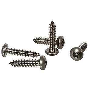 100pc. #2 x 1/2" Stainless Steel Phillips Round-Head Wood Screws