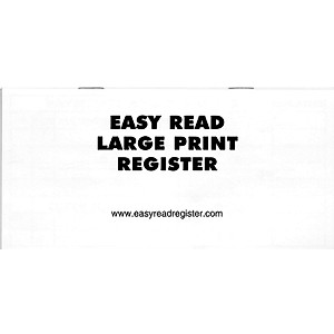 10 Large Print Low Vision Checkbook Transaction Registers White