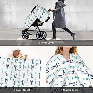 Baby Car Seat Cover Personalized Name Nursing Covers for Breastfeeding and Car Seat,Carseat Canopy Cover,Multi Use Cover for Car Seat Nursing Scarf,Multi Names