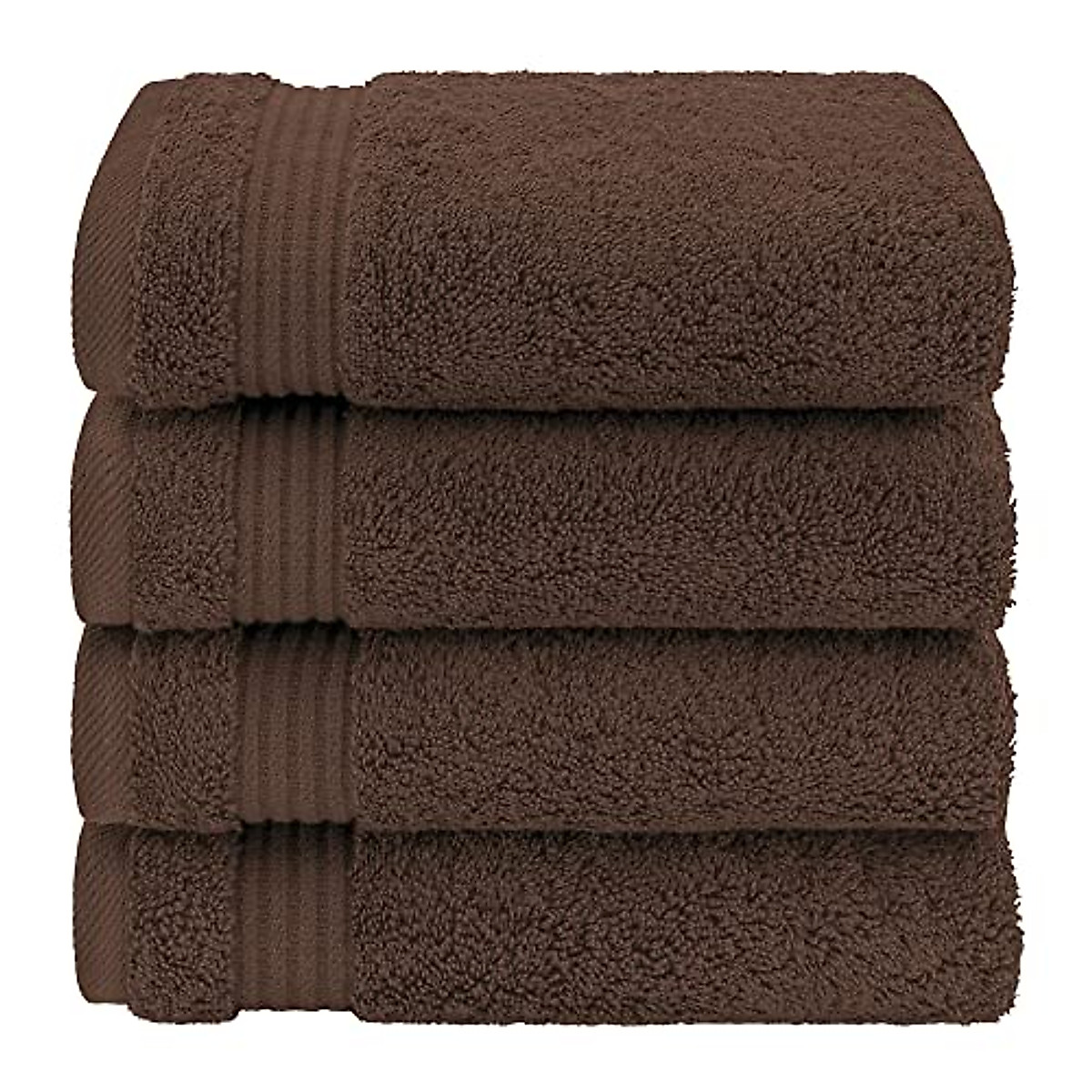 American Veteran Towel for Bathroom, 4 Piece Hand Towel Sets Clearance Prime, 16 inch 28 inch 100% Turkish Cotton Face Hand Towels, Bathroom Set of 4, Brown Hand Towels