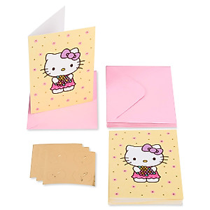 Papyrus Blank Cards with Envelopes, Hello Kitty (12-Count)
