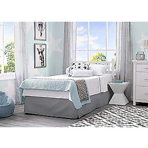 Delta Children Emery Mini Convertible Baby Crib with 2.75-inch Mattress, Bianca White