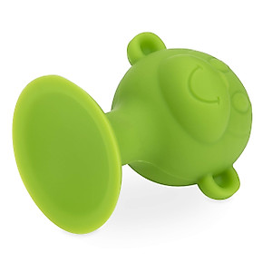Nuby Silly Monkey Interactive Suction Toys with Built-in Rattle, 2 Piece, Green/Aqua