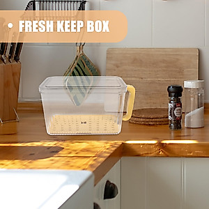 Box Food Containers Kitchen Fresh Container Fridge Toast Canister Toast Containers for Fridge Bread Storage Keeper Fridge Sealing Case Bread Holder Fruit Plastic Kitchen Supplies