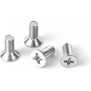 12PCS Stainless Steel Brake Disc Rotor Screws, 93600-06014-0H, Retaining Hardware Bolts Screw Kit for Front and Rear, Car Replacement for Acura, Civic, Accord, Odyssey, City (White)