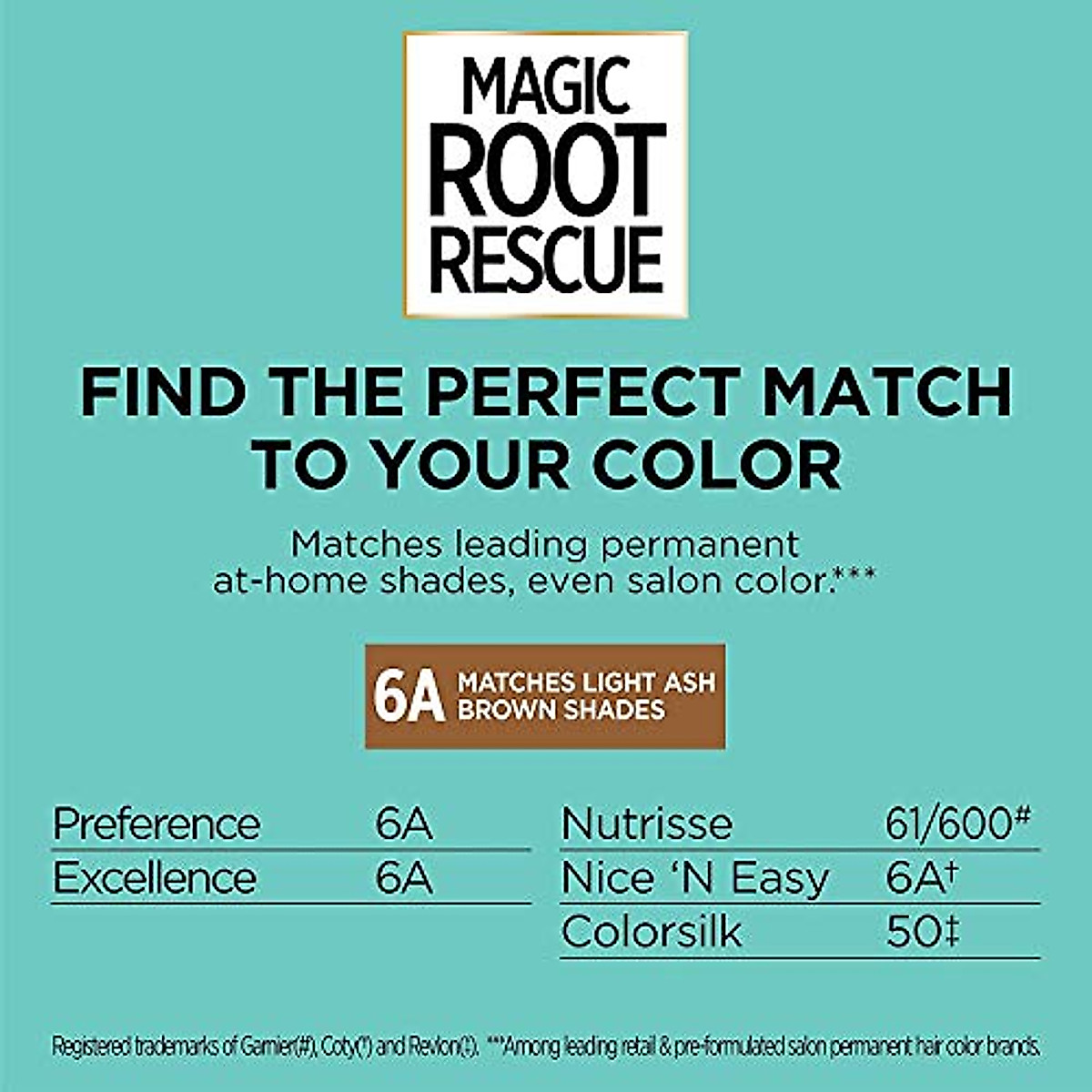 L'Oreal Paris Magic Root Rescue 10 Minute Root Hair Coloring Kit, Permanent Hair Color with Quick Precision Applicator, 100% Gray Coverage, 6A Light Ash Brown, 2 count