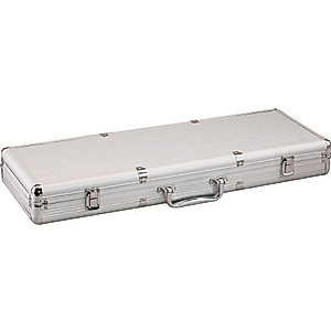 Fat Cat 11.5 Gram Texas Hold 'em Claytec Poker Chip Set with Aluminum Case, 500 Striped Dice Chips