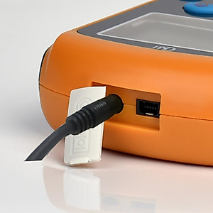 CMI Health Rechargeable Pulse Oximeter - Adult Finger Sensor for Continuous Monitoring & Spot-Checking - Adjustable Alarm for Pulse Rate and SpO2 Levels - Carry Case, AC Adapter Included