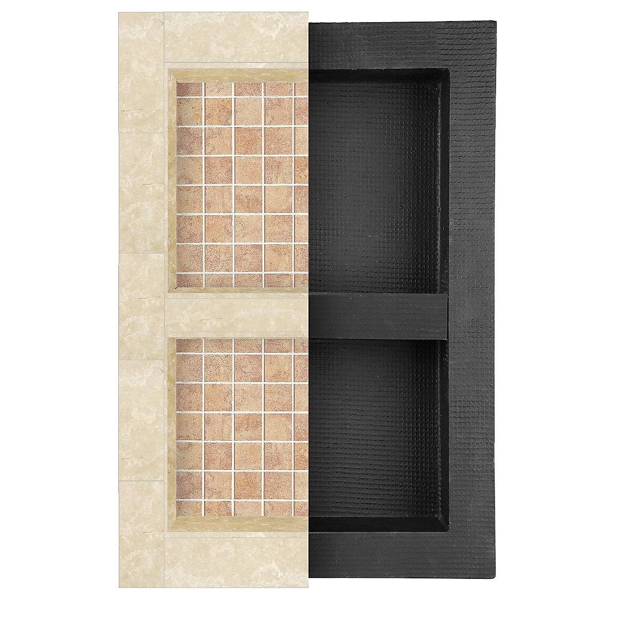 Shower Niche,12"x20"Tile Rectangle Shower Niche, Movable Partitions The ...