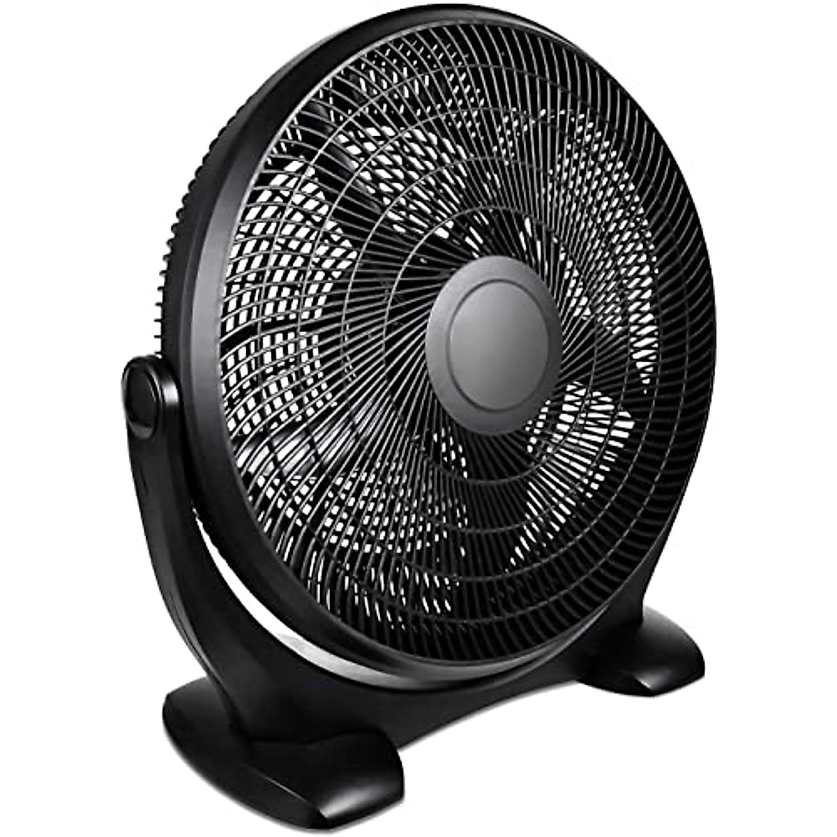 HealSmart 20 Inch 3-Speed Plastic Floor Fans Quiet for Home Commercial, Residential, and Greenhouse Use, Outdoor/Indoor, Black