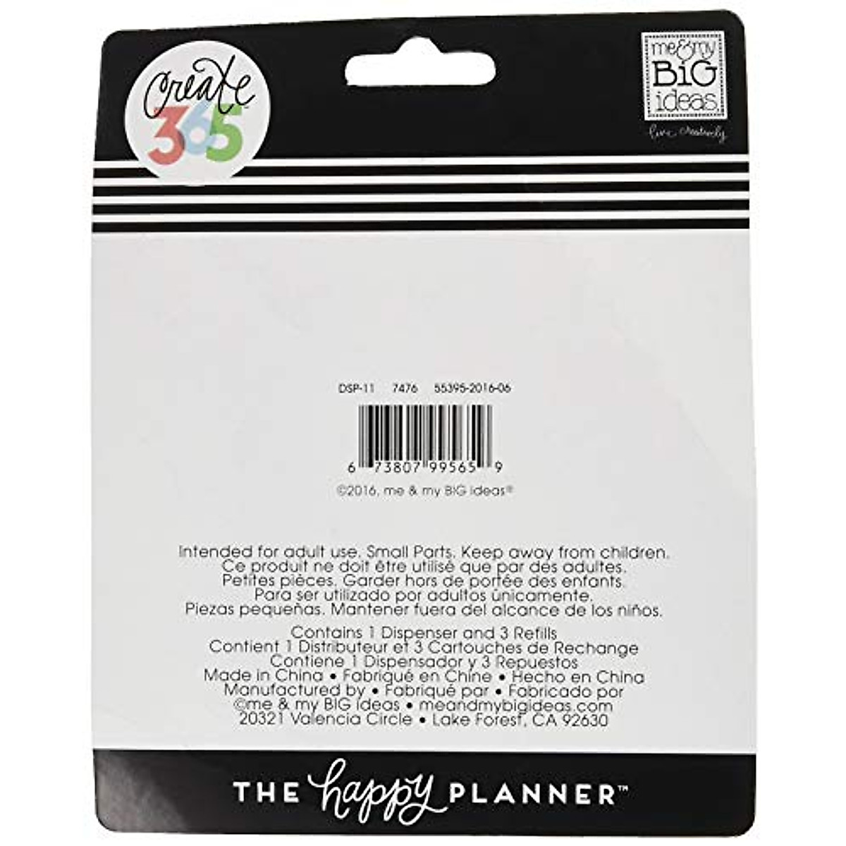 me & my BIG ideas DSP-11 Create 365 The Happy Planner Deco Pen, Rainbow Hearts