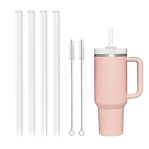 Replacement Straw for Stanley Cup Tumbler 40 oz 30 oz 20 oz Adventure Quencher, 4 Pack Reusable Straws Stanley Cup Accessories Straws for Stanley 40 oz Tumbler with Handle