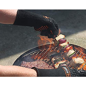 QUICKSURVIVE - Extreme Heat Resistant Glove up to 932F for BBQ, Grilling, Baking Fire Pit and Fire Place Fire Safety Glove ( 2 Gloves Total)