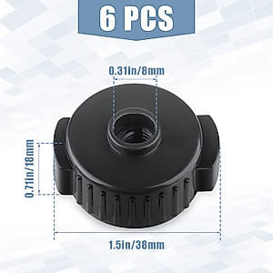 6pcs Quick Release Cymbal Nuts, 8mm Cymbal Mate Nut Black Plastic Cymbal Lock Nut for Percussion Drum Kit Jazz Drum Parts Accessories