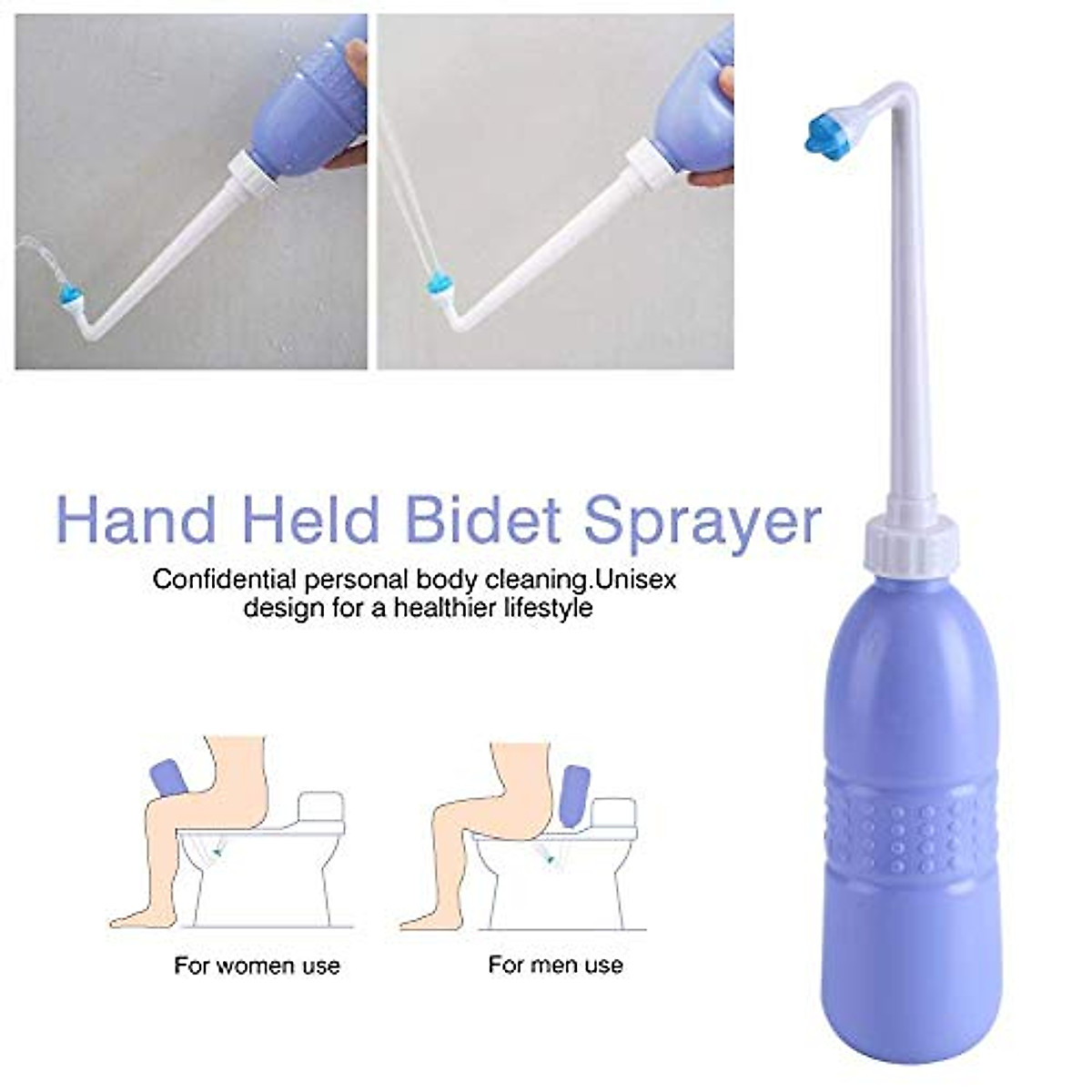 FTVOGUE Portable Bidet Sprayer Handheld Hand Spray Water Washing Toilet Bathroom Home Travel Use