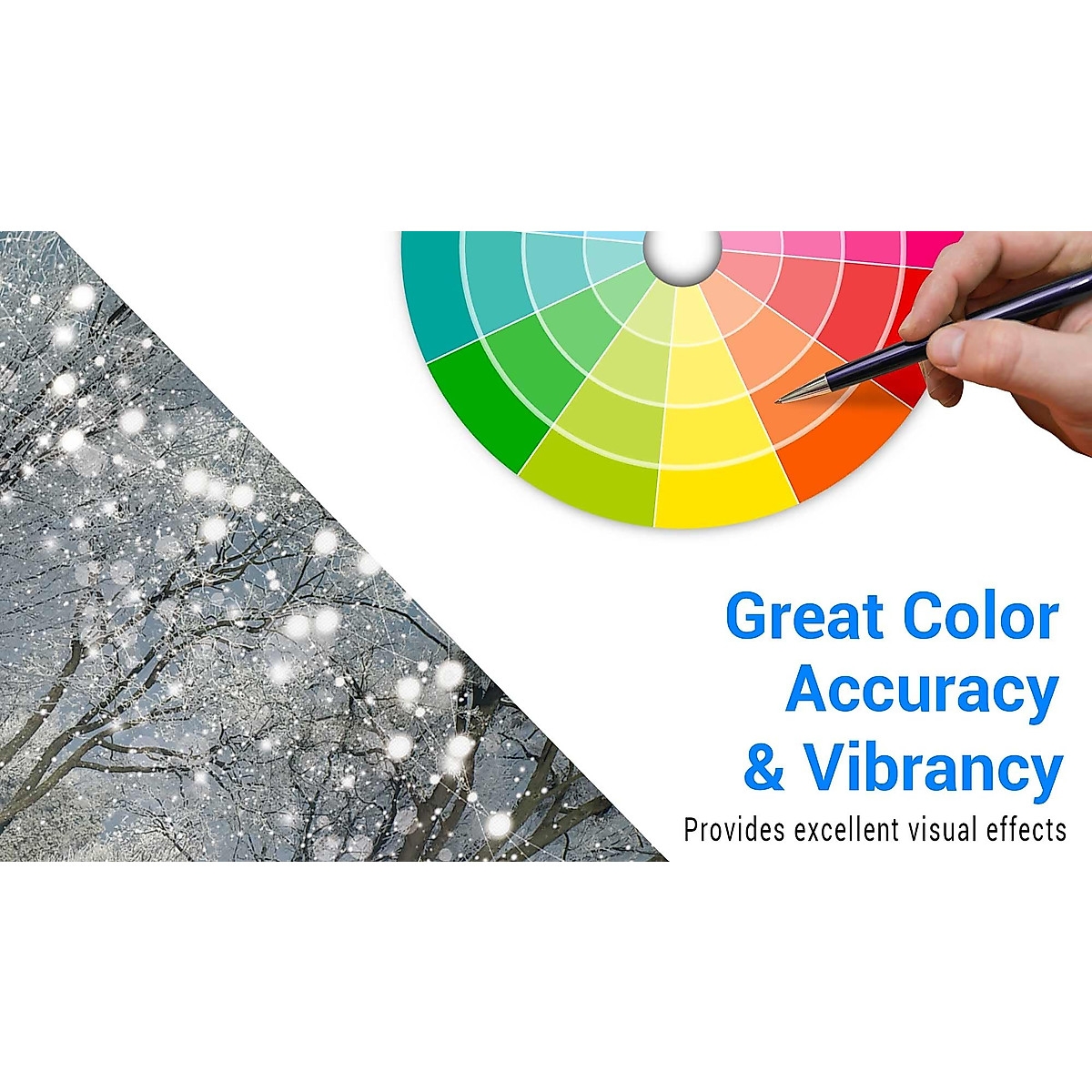 Funnytree 10x8FT Soft Fabric Winter Photography Backdrop Glitter Snowy Forest Pine Tree Background Let It Snow Christmas Xmas Holiday Party Decor Banner Portrait Studio Booth Photobooth Props