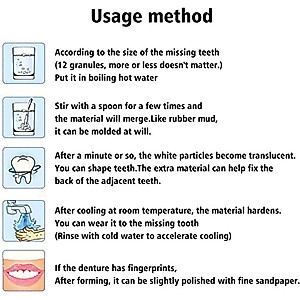 Decorative Denture Cup with For And Solid Tooth Make Glue Denture Teeth (30g) FalseTeeth Temporary Adhesive Confidently Tooth Missing Teeth Gaps Kit Denture Clip on Braces for Looks