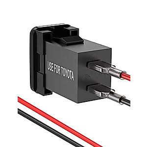 Carrkoopy for Toyota Quick Charge 3.0 USB Port Charger Socket, Car Charger Accessories, Compatible with Mobile Phones, Tablet, GPS, Digital Cameras, PDAs and Other USB Accessories (1.3 * 0.88inch)