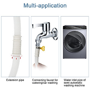 HOXHA Air Conditioner Drain Hose Kit Plastic Tubing for AC Condensate Flexible Durable Drain Hose for Mini Split AC Portable AC Washer Dishwasher Faucet, 5 Ft