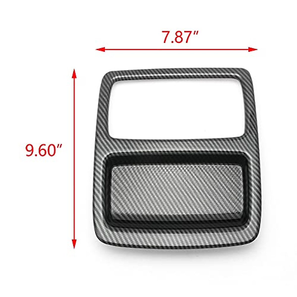 Xotic Tech Inner Rear Seat Water Cup Holder Panel Frame Cover Trim, Carbon Fiber Pattern, Compatible with Honda Accord 10th Gen 2018-2022