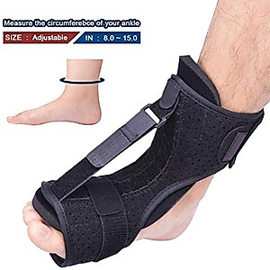Plantar Fasciitis Night Splint, Foot Drop Brace Orthotic Brace Foot Support Adjustable Foot Holding Strap for Heel Ankle Arch Foot Pain Breathable Foot Brace Sleep Support for Achilles Tendonitis