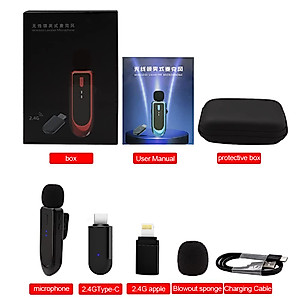 GreenByte Wireless Lavalier Microphone for USB c Android Phone iPhone iPad for Recording YouTube Facebook Live Stream Vlog Interview-Auto Sync Noise Reduction Plug & Play