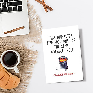 Funny Encouragement Card, Cute Thank You Card for Women Men, Appreciation Card for Coworker Boss, Moral Support Card