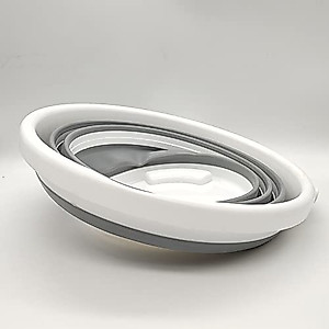 Multifunctional Collapsible Water Bucket, Space Saving, Lightweight Collapsible Water Container 2.6 gallons (10 liters), Suitable for Family Life, Camping, car wash