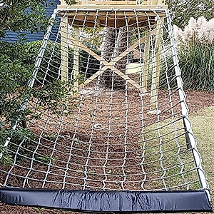 Outdoor Kids Playground Play Safety net, Garden Climbing Frame net, Backyard Climbing Rope Ladder, Balcony Railing Stair Protection net, Universal Heavy Duty Truck Cargo net(Size:1m*1m)