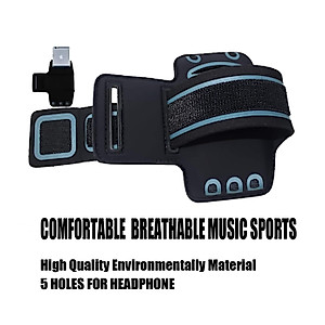 CaseHQ Water Resistant Cell Phone Armband Case Compatible Phone iPhone 11, 11 Pro, 11 Pro Max, X, Xs, Xs Max, Xr, 8, 7, 6, Plus Galaxy S10, S9, S8, S7, Plus Sizes and More. Adjustable Band & Key Slot