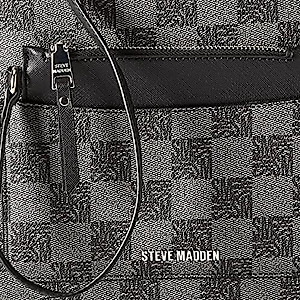 Steve Madden Womens Steve Madden KIMLOGO Tote, Black, One Size US