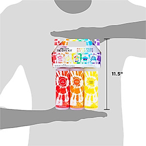 Tulip One-Step Tie-Dye Kit Extra Large Block Party 16 oz Easy Squeeze Bottles, All-in-1 Kit for Group Activity Tie-Dye, 6, Vibrant Colors