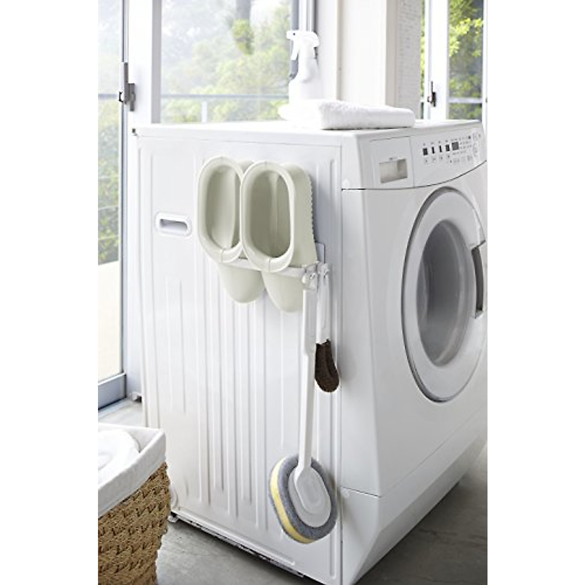 Yamazaki Clothes Home Magnet Hanger Storage Rack-Small Hanging Organizer | Steel | Laundry, One Size, White