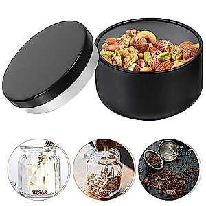 Luxshiny 50ml Tea Tins Canister with Airtight Lids 10pcs Round Metal Candy Tin Jars Tinplate Empty Cookie Box Wedding Party Favor Treat Container