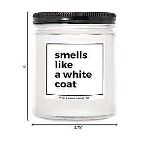 YouNique Designs Future Doctor Gifts Candle 9 oz - White Coat Ceremony Gifts, Medical Student Gifts, Med Student Gift & Medical School Graduation Gifts for Medical Students (Mahogany Teakwood)